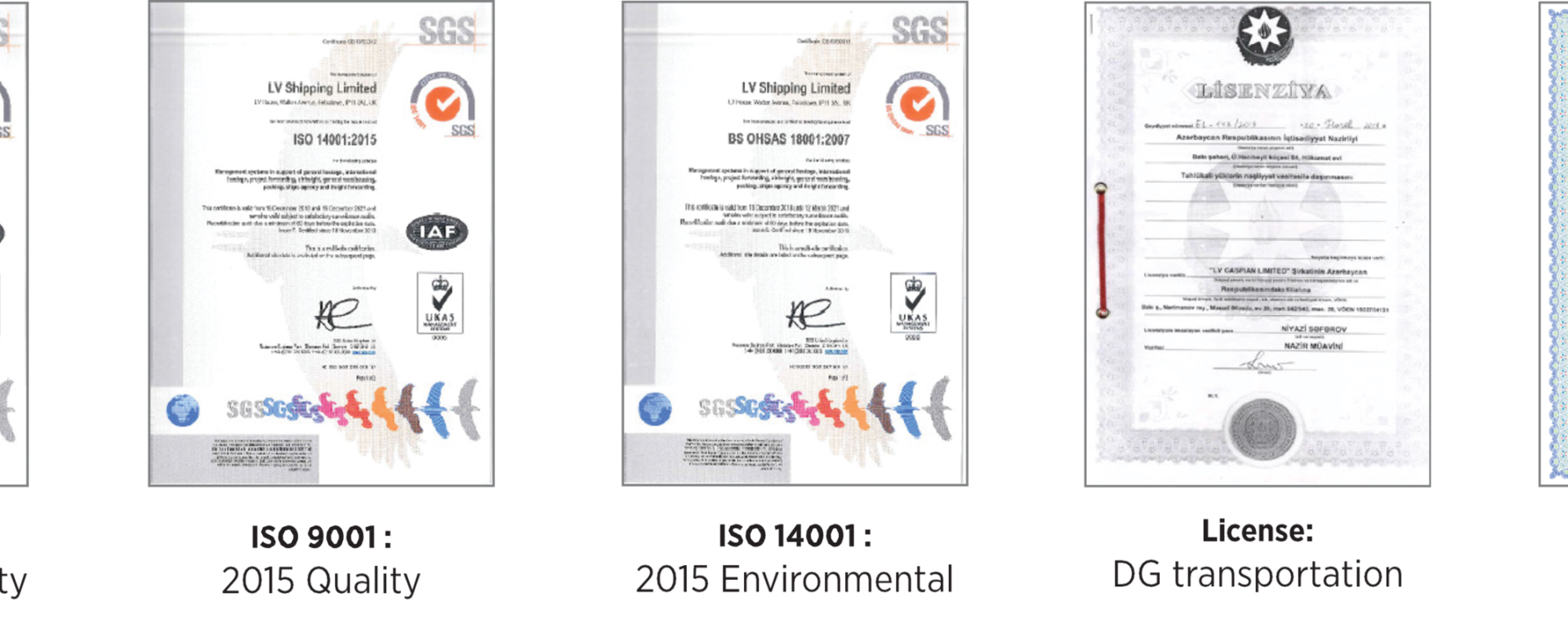 Certifications | LV Logistics